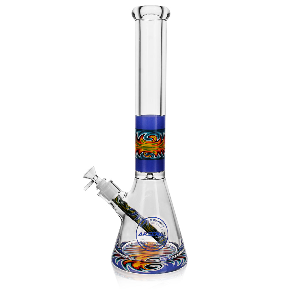 16.5" 7mm Arsenal Psychedelic Blaze Glass Bong – SmokeTime