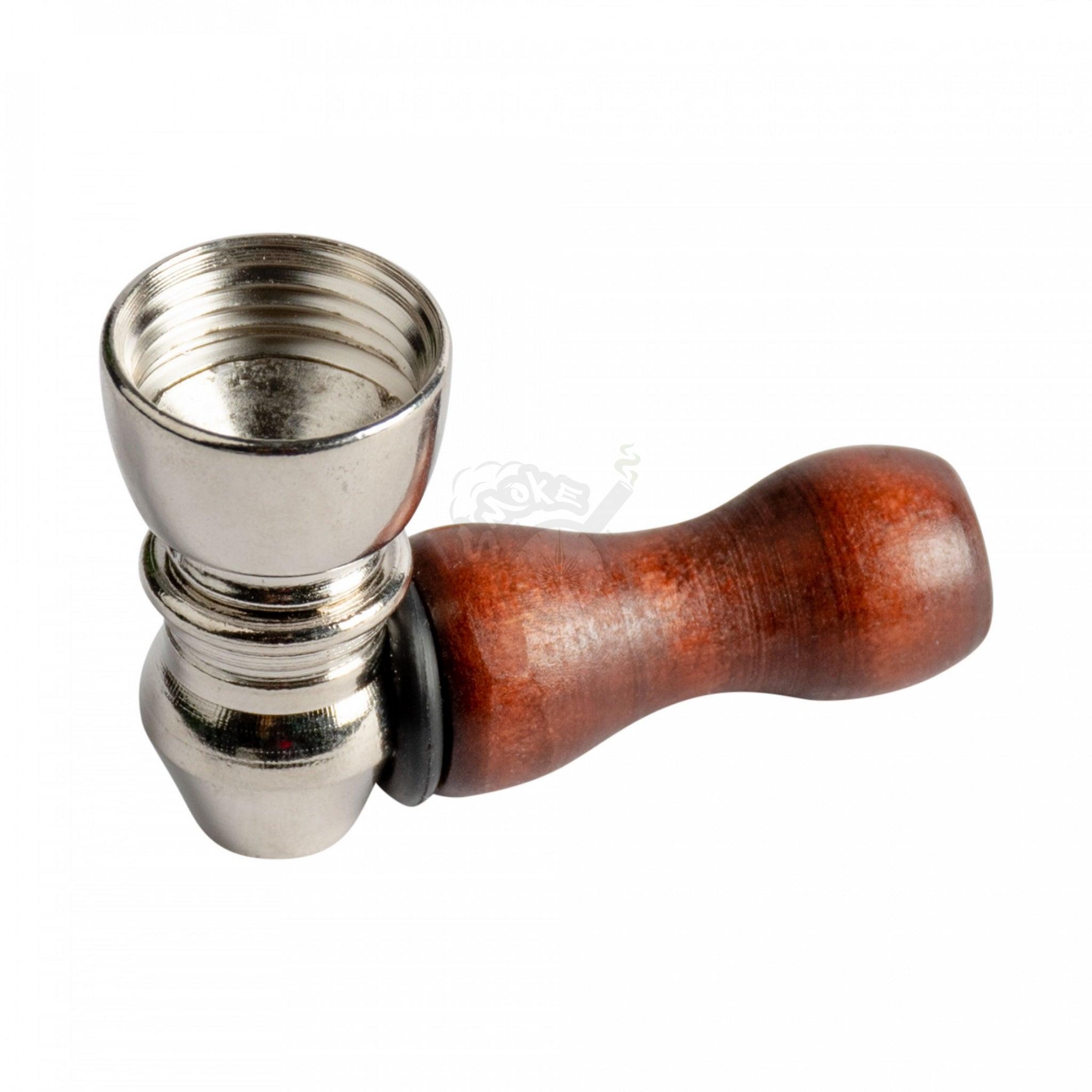 Mini Nickel & Wood Metal Pipe – SmokeTime